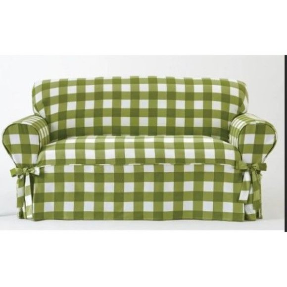 Country Door | Accents | Country Door Greenbriar Chair Slip Cover Green ...